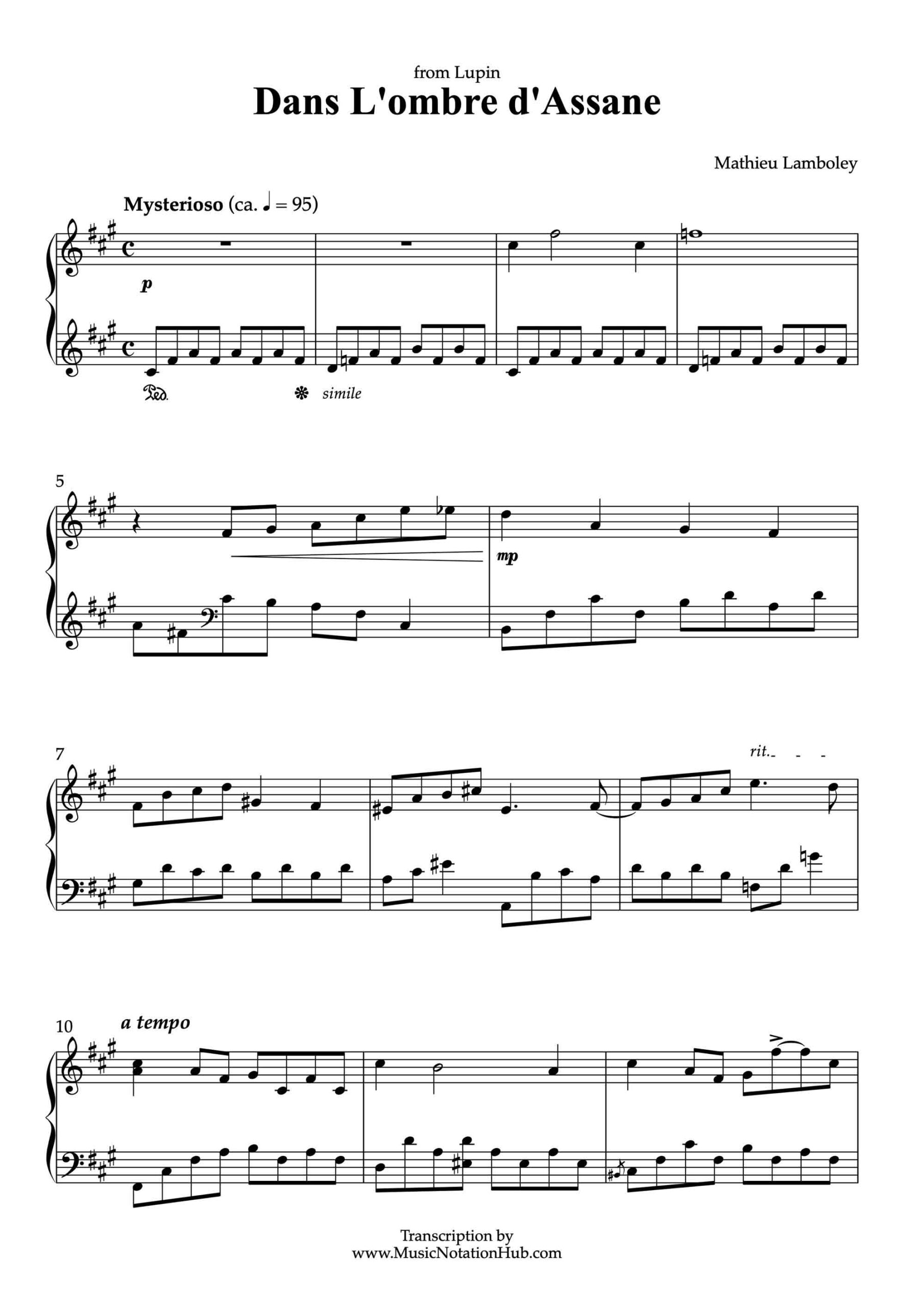 Piano Transcription Services | Music Notation Hub
