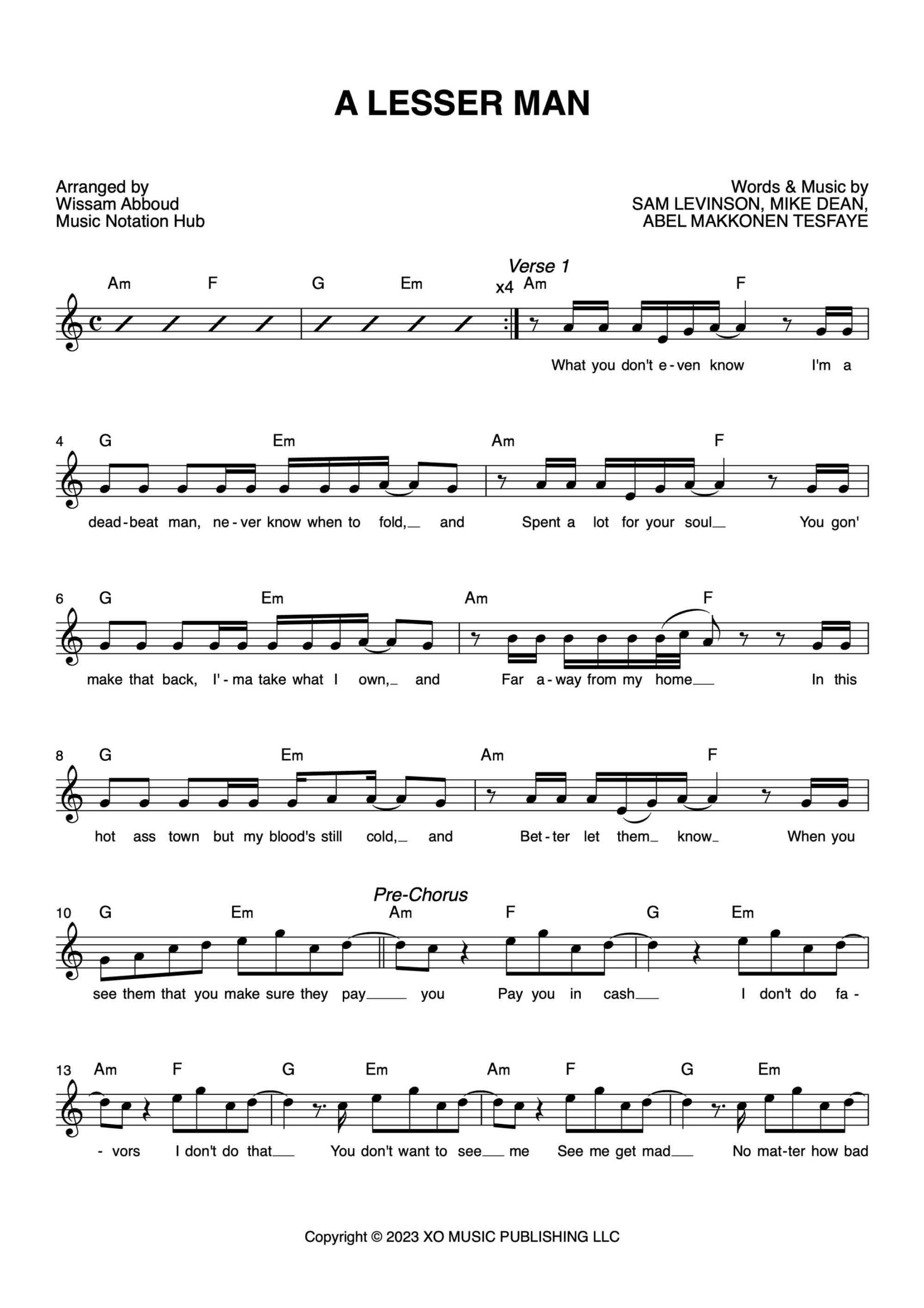 Lead Sheet Transcription | Music Notation Hub