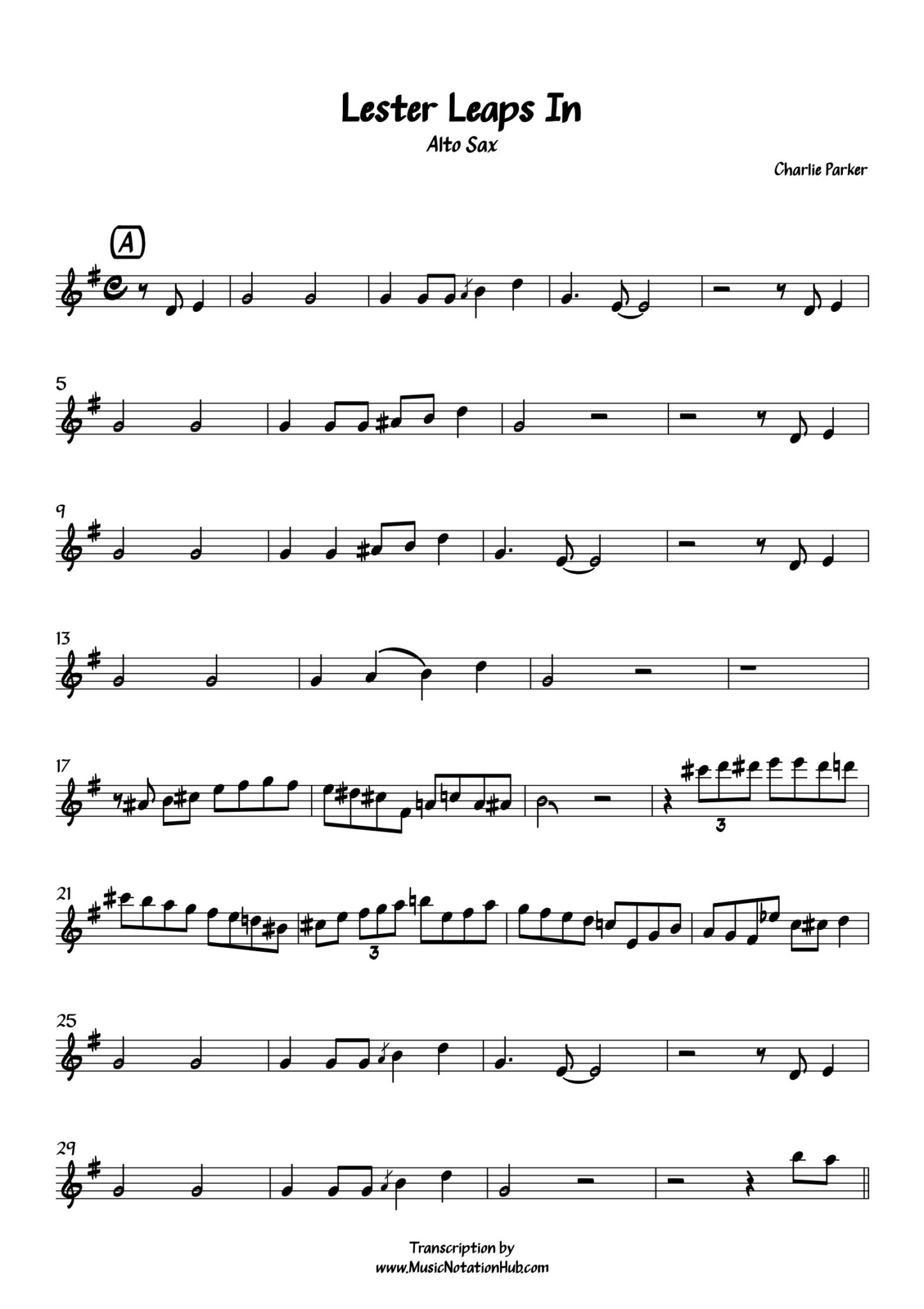 Jazz Transcription | Music Notation Hub